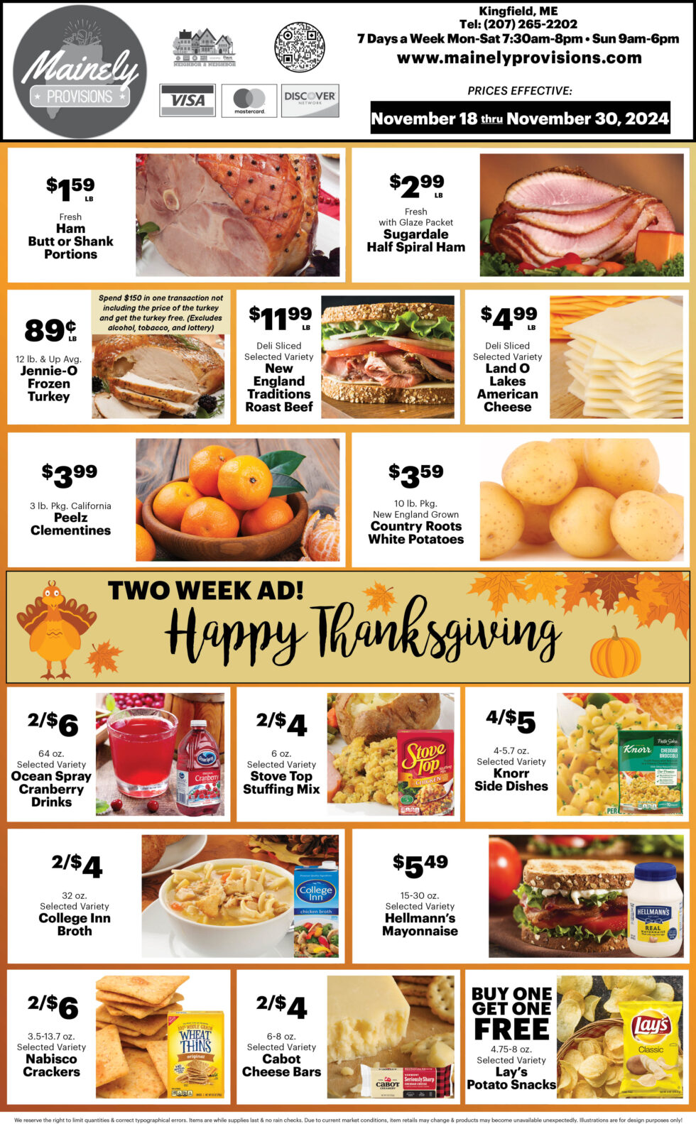 Weekly Flyer Kingfield - Mainely Provisions