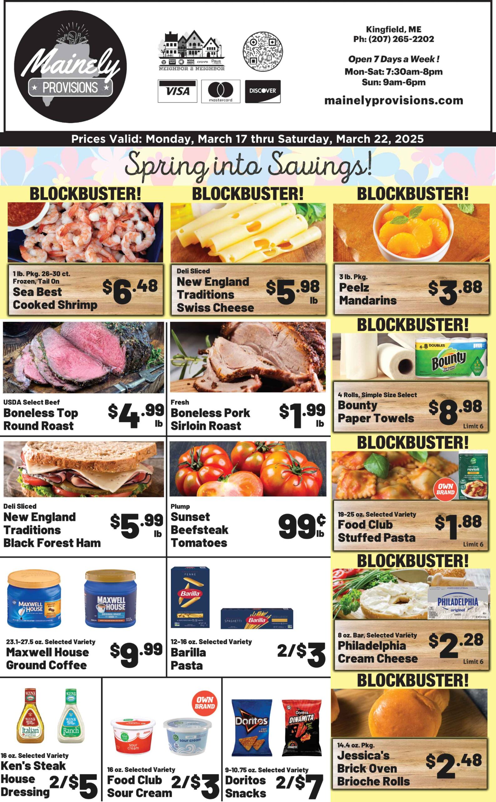 Weekly Flyer Kingfield - Mainely Provisions
